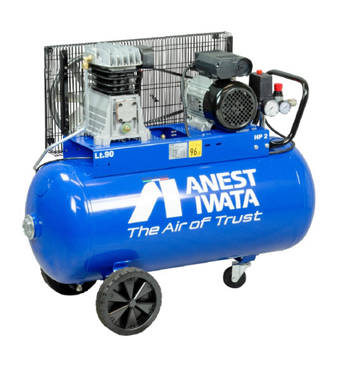 ANEST IWATA Broadbent 3hp 90L Belt Drive Air Compressor with 15amp plu
