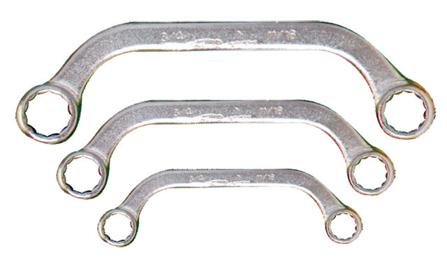3 Piece Spanner Set, Obstruction, 7/16" - 3/4"